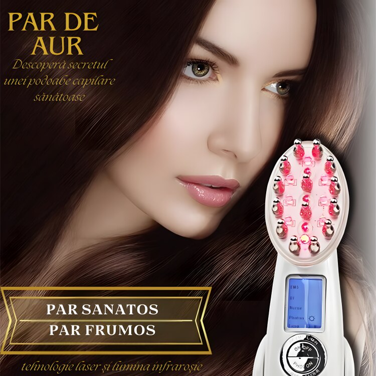 Perie de Par Electrica cu Laser, Zadabso®, Reincarcabila USB, Masaj ...