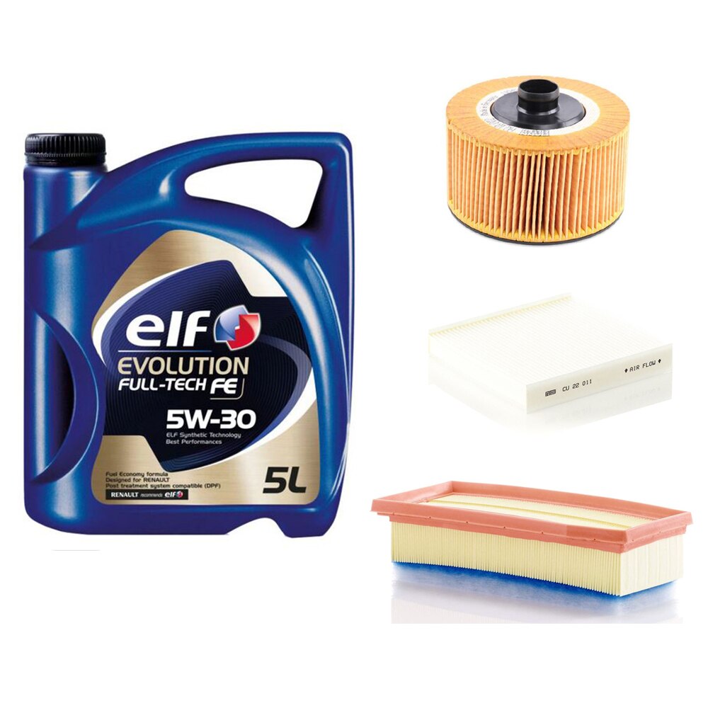 Elf Full Tech Oil Revision Package + Mann Filters за Dacia Logan II ...