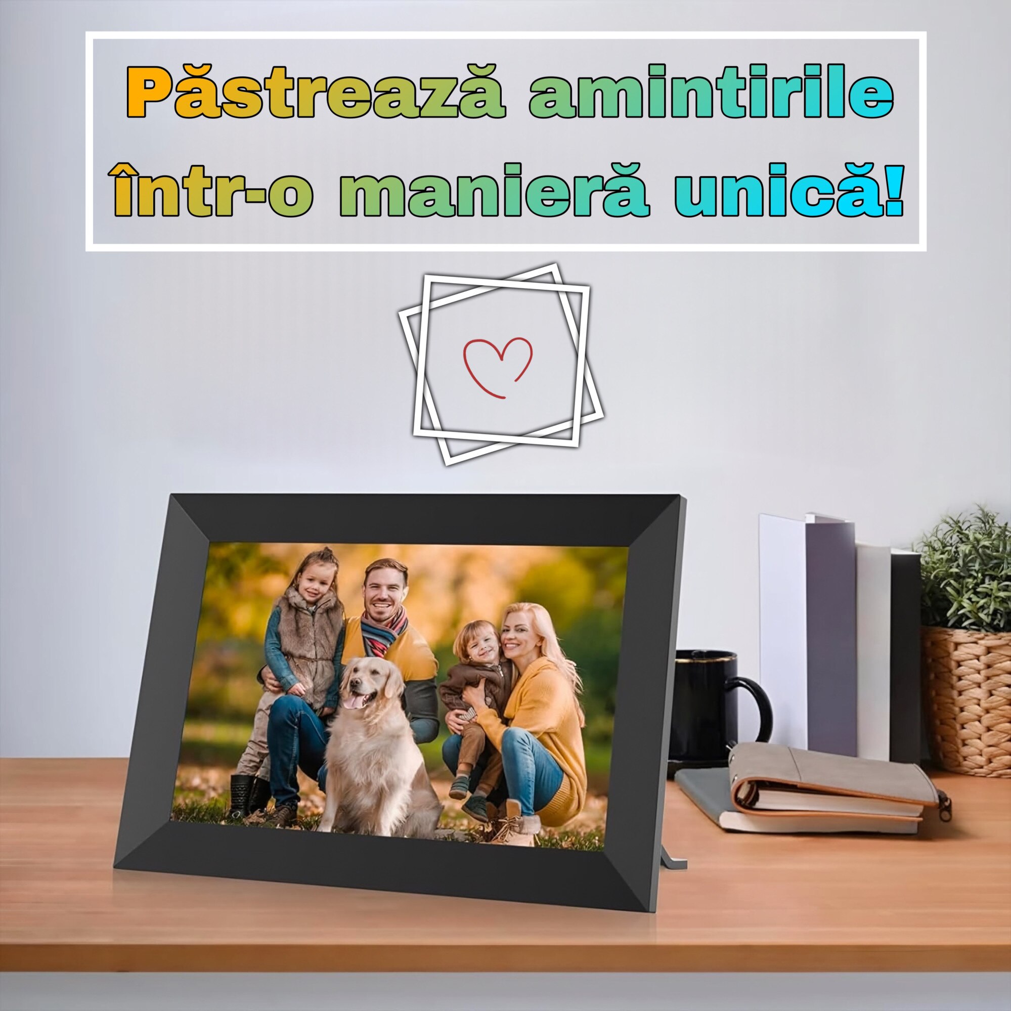Rama foto digitala, Ecran HD de 10.1 Inch, Touchscreen, Memorie ...