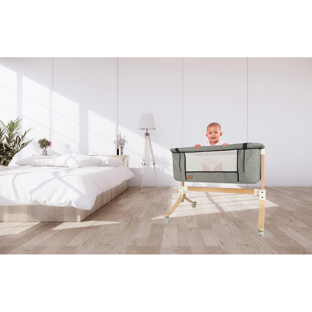 Patut pentru bebelusi cu saltea inclusa 96x57x89cm Gray - eMAG.ro