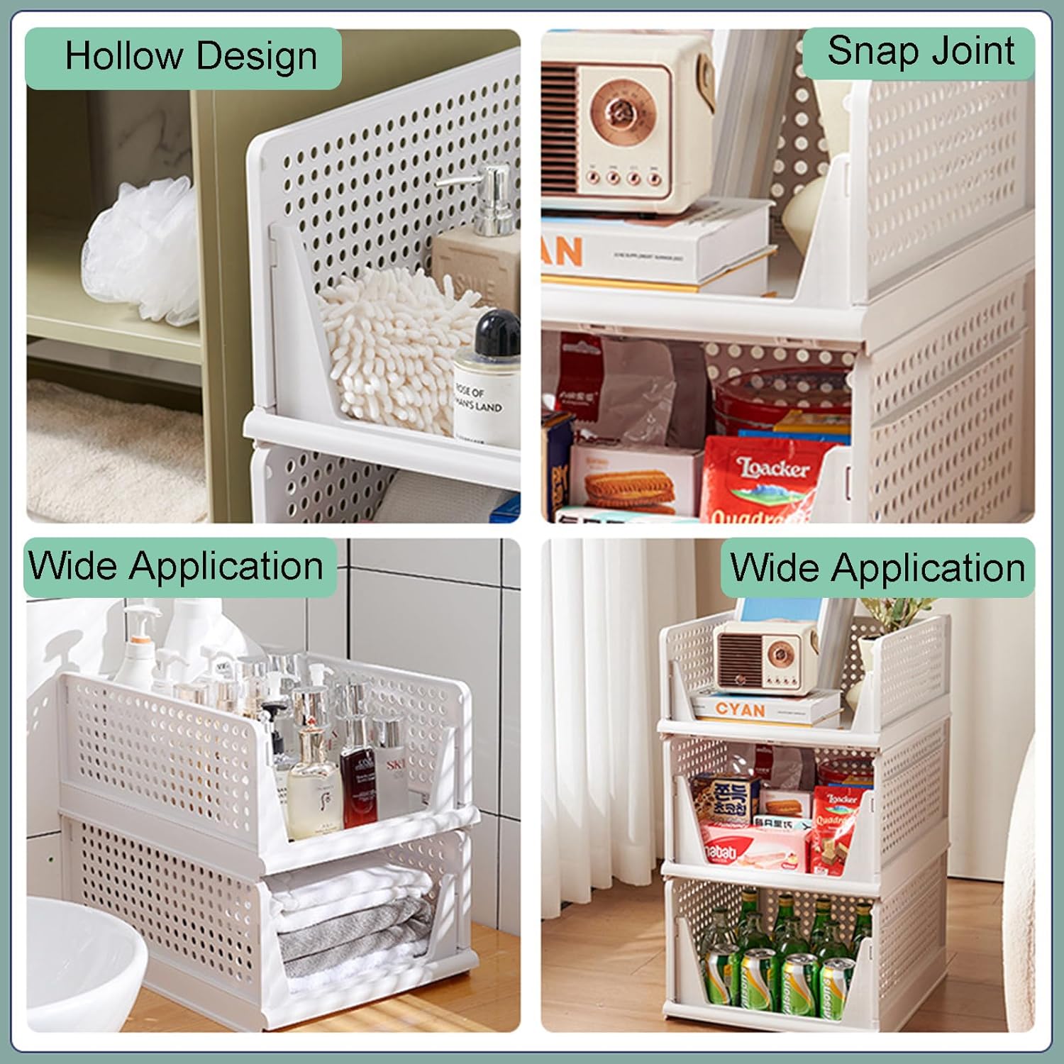 Set de 3 rafturi modulare, pliabile, pentru organizarea hainelor in ...