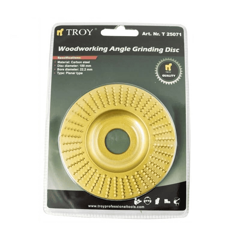 Плосък диск за шлайфане на дърво Troy 25075, Ø125x22.2 mm - eMAG.bg