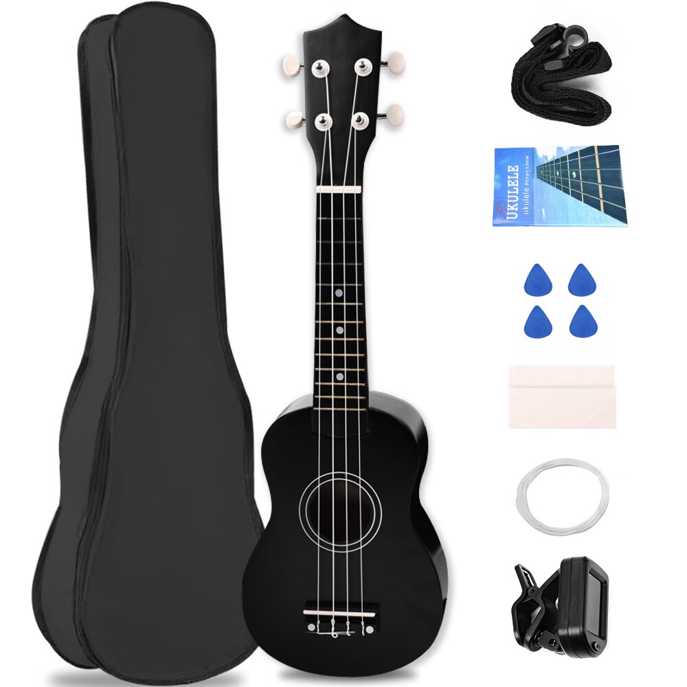 Chitara ukulele soprano de 21 inch, Livrat cu geanta, curea, corzi de ...