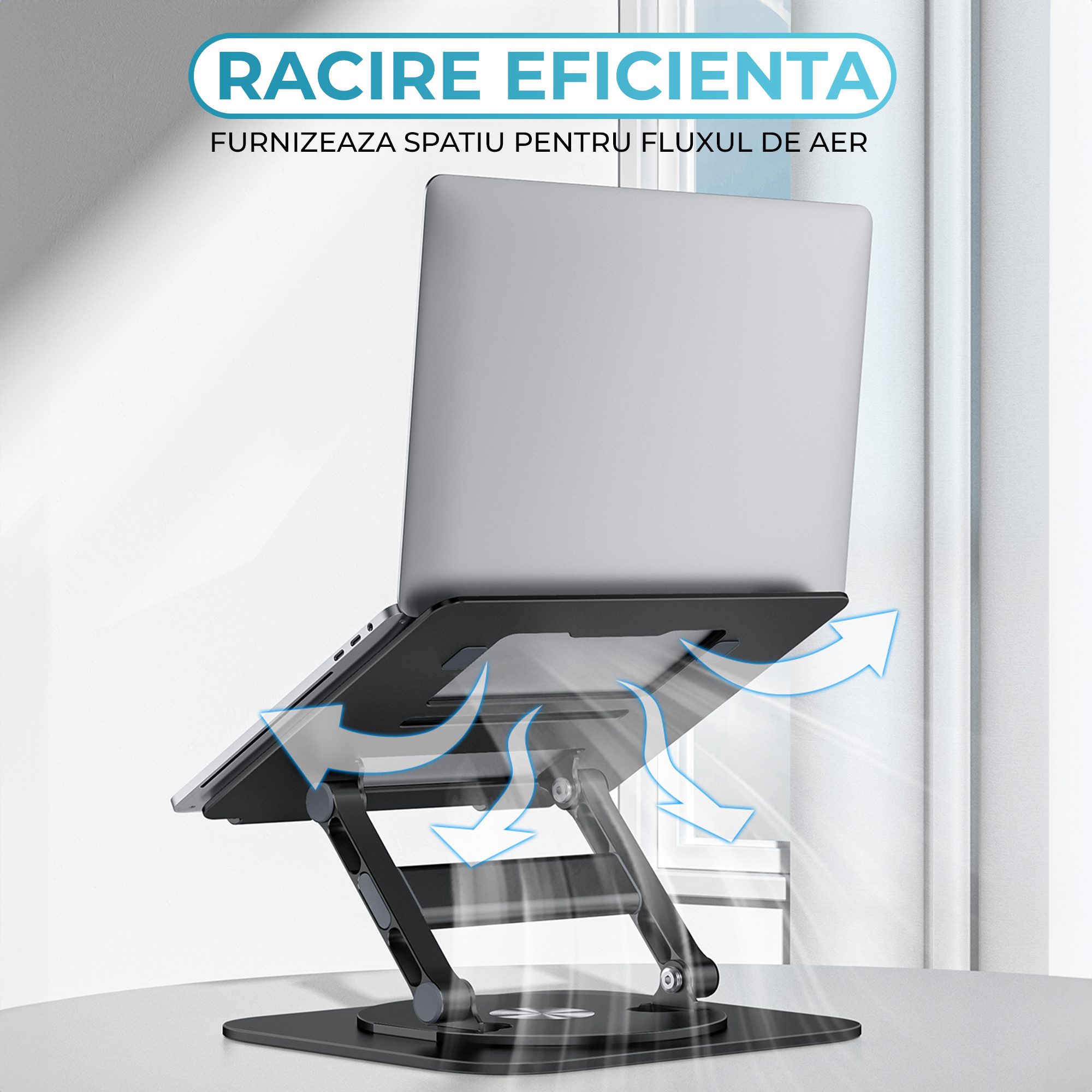 Suport laptop PadForce®, 11-17" inch, Rotire 360°, Ajustabil pe ...