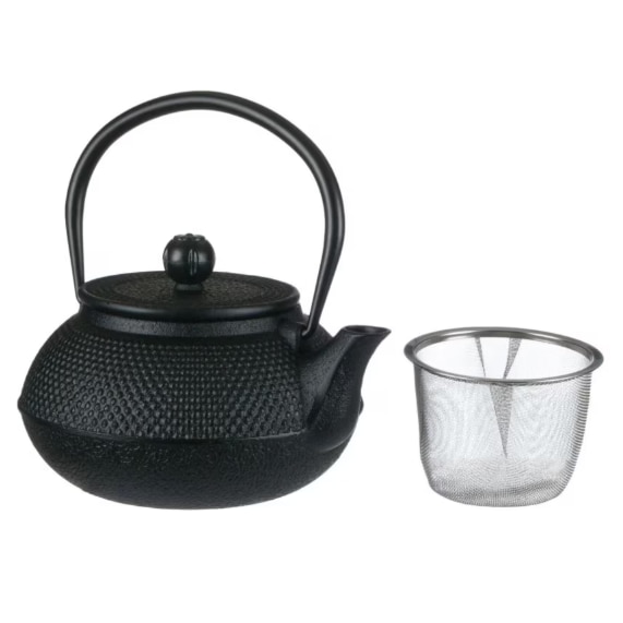 Ceainic negru, L@ka, Material Fonta, Model in relief, Cu maner si ...