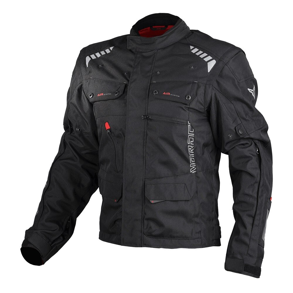 Geaca moto, Nordcode X-Cross - negru/rosu, L - eMAG.ro