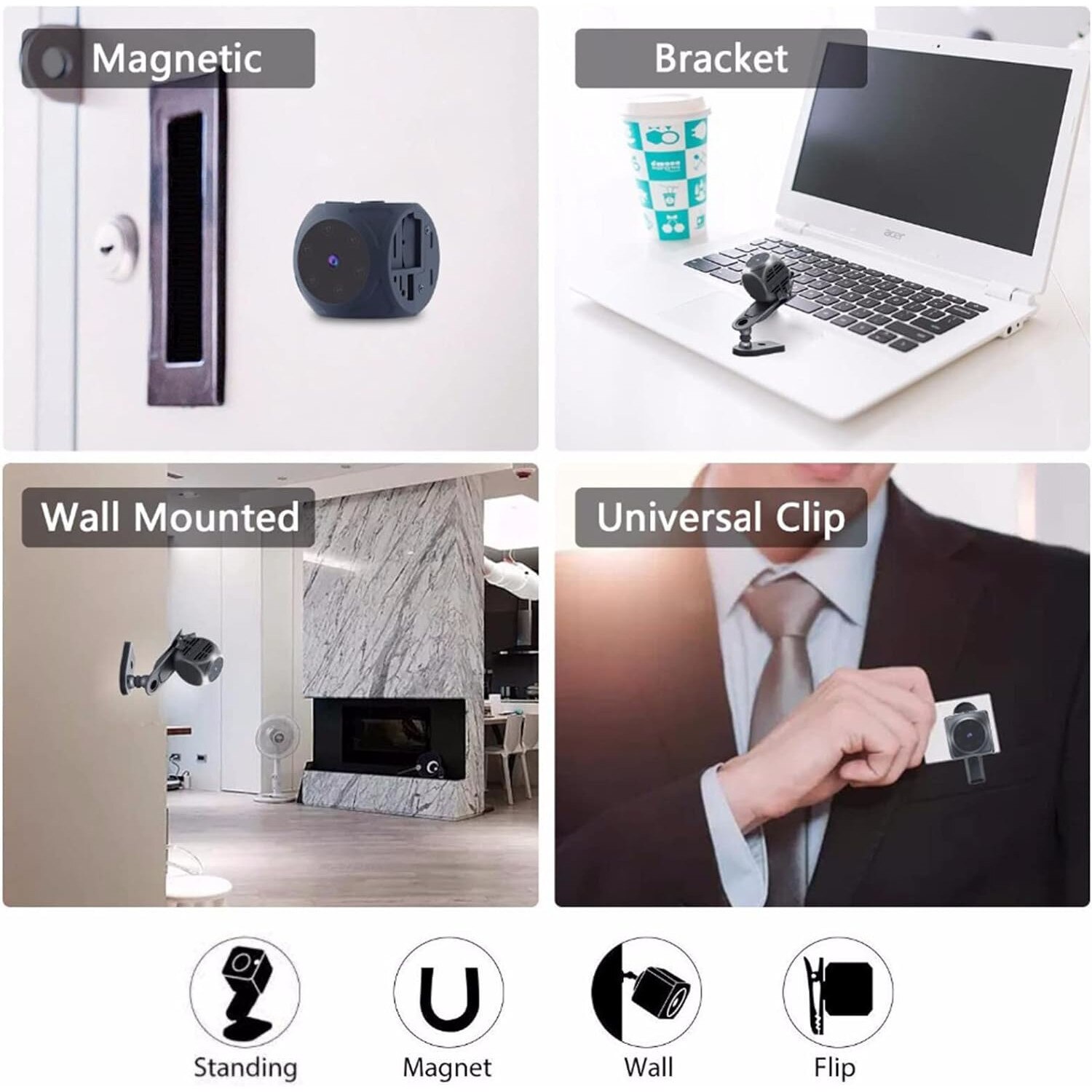 Mini camera ultra mica, camera spion 1080P, Detectarea miscarii ...