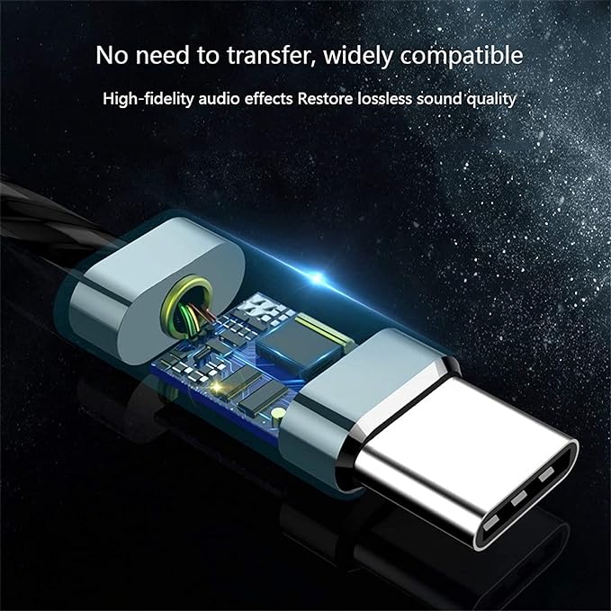 Casti intraauriculare cu fir, USB-C, Negru - eMAG.ro