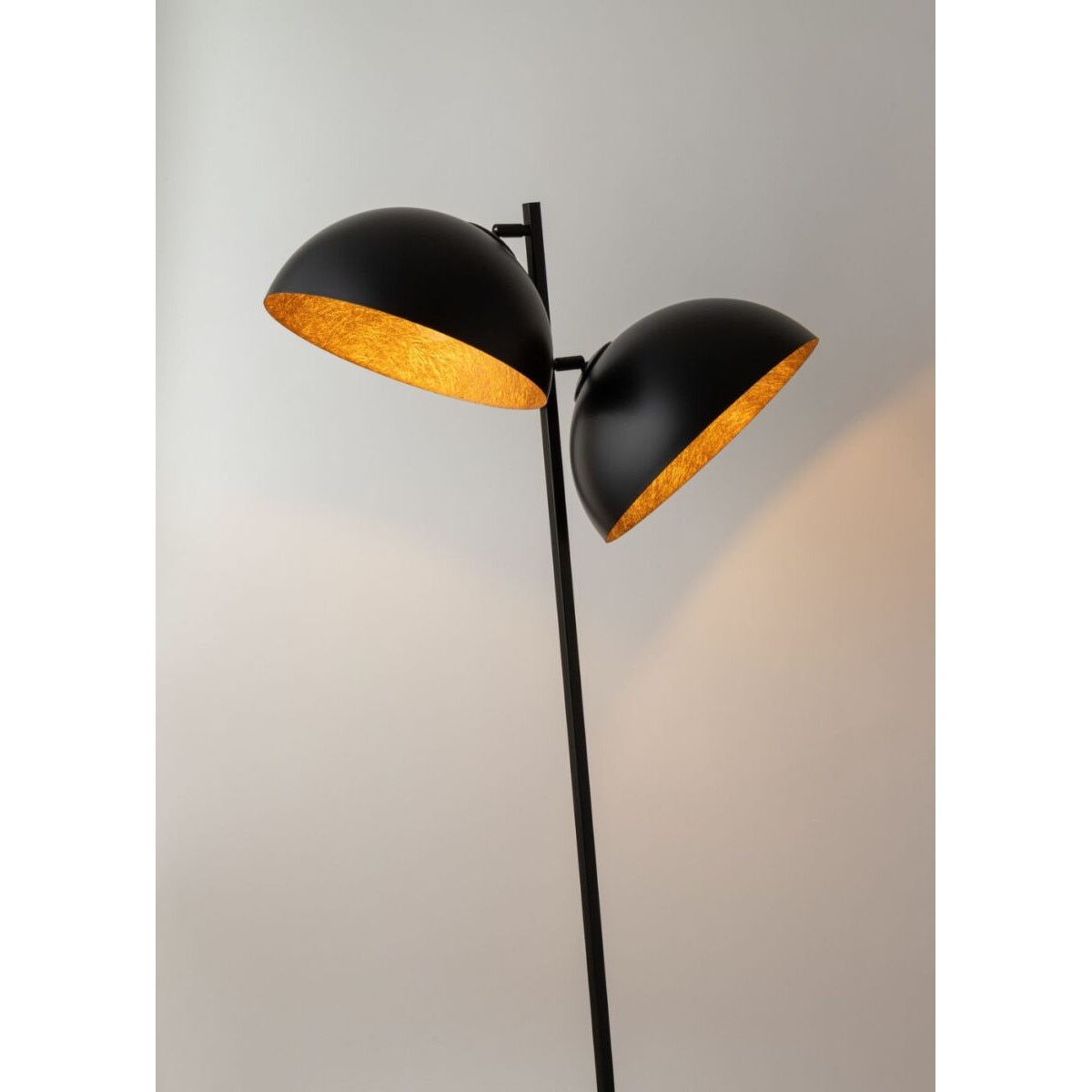 Lampadar de podea, Sigma, Otel/Cupru, 2 x E27, 60W, 156 cm, Negru - eMAG.ro