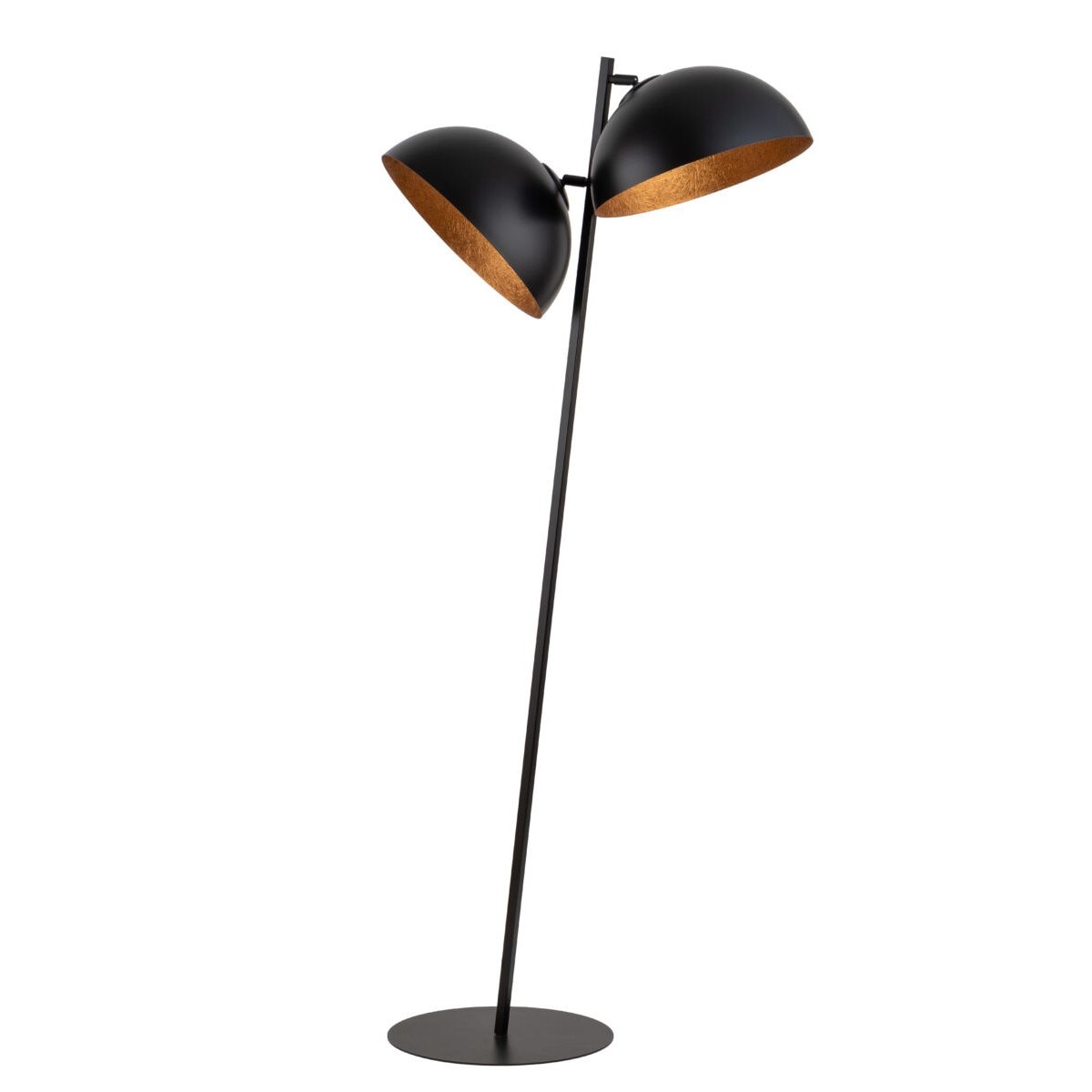 Lampadar de podea, Sigma, Otel/Cupru, 2 x E27, 60W, 156 cm, Negru - eMAG.ro