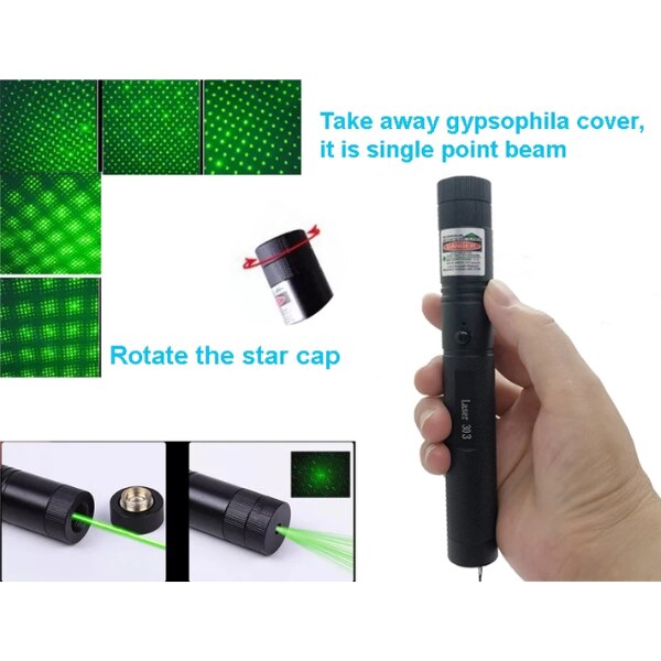 Laser pointer verde pentru prezentari, Welora®, Putere