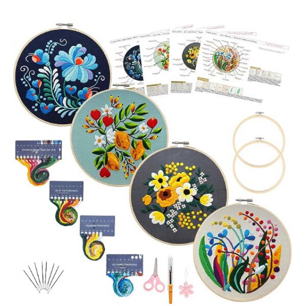 Kit 4 seturi broderie, Multicolor - eMAG.ro