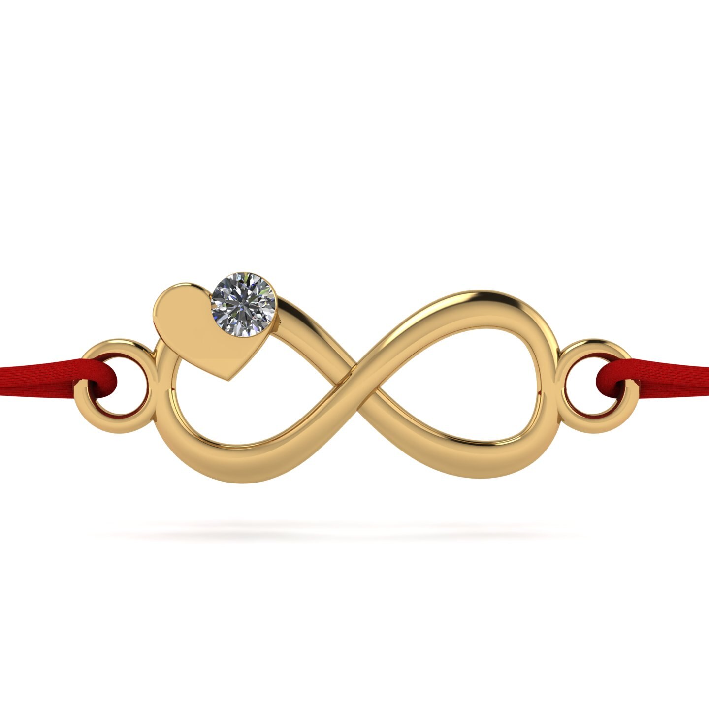 Bratara Rosie Shiny Gold Plated - Infinit cu Inimioara - eMAG.ro