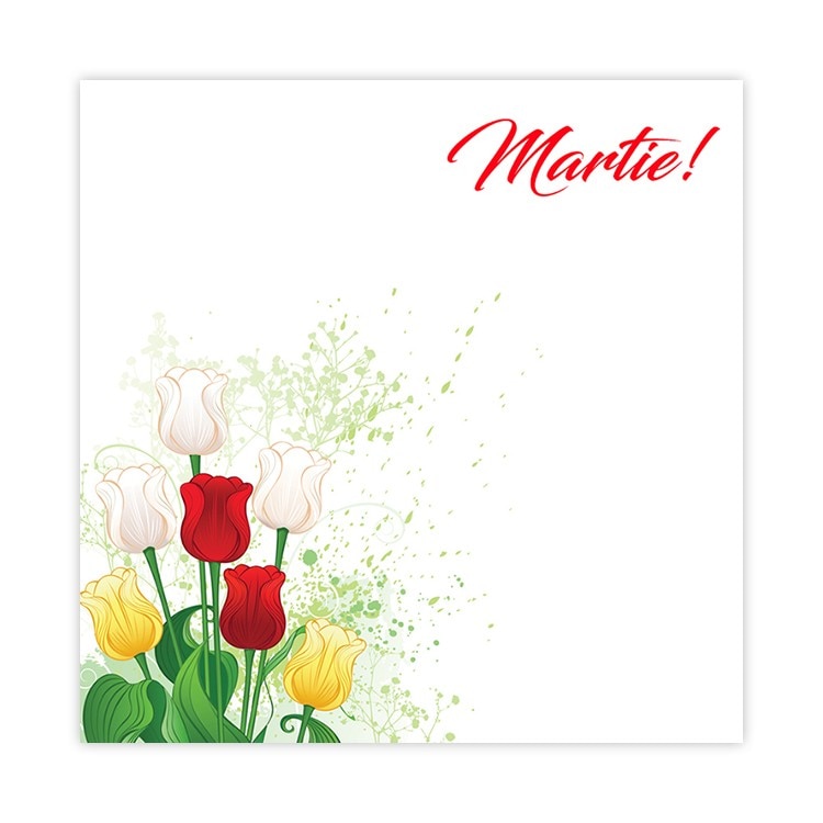 Set 200 Cartonase cu tematica Martisor, marx513, multicolor, 5x5cm ...