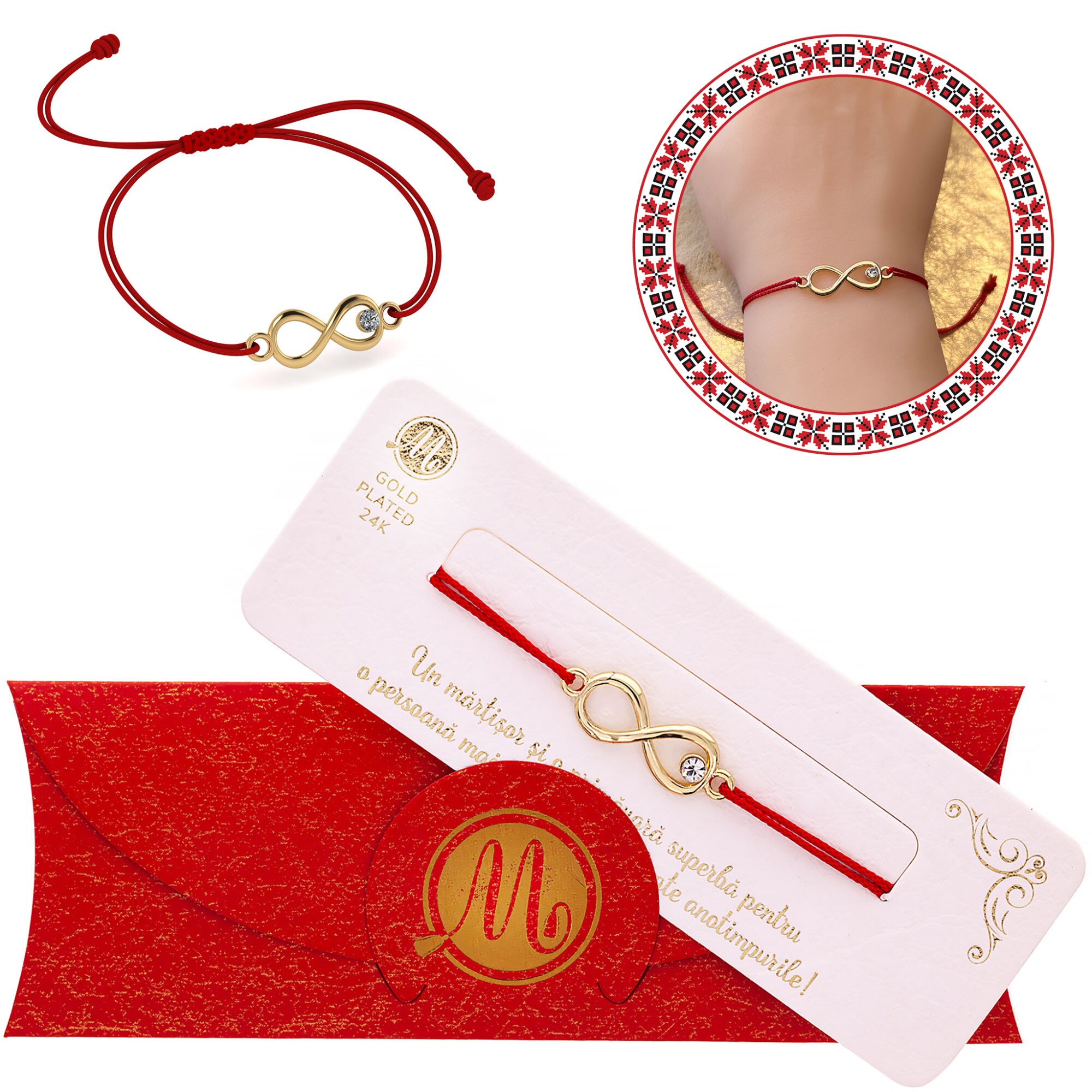 Bratara Rosie Shiny Gold Plated - Infinit - eMAG.ro