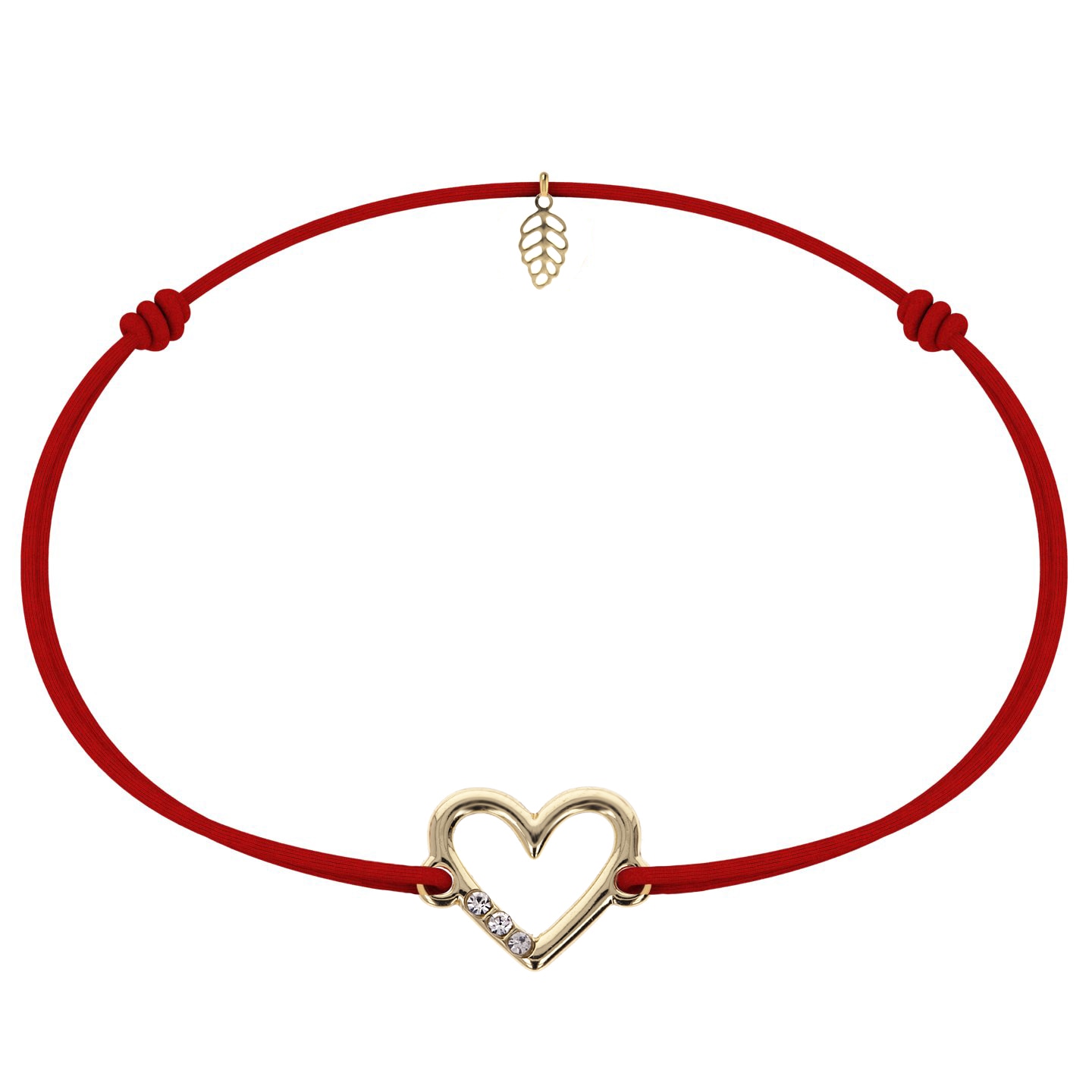 Bratara martisor - snur rosu - TAG INIMA, placat cu aur 24k - eMAG.ro