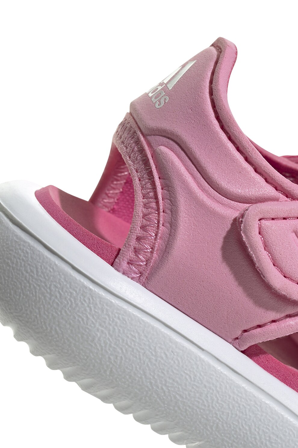 adidas Sportswear, Sandale cu varf inchis si logo contrastant, Roz ...