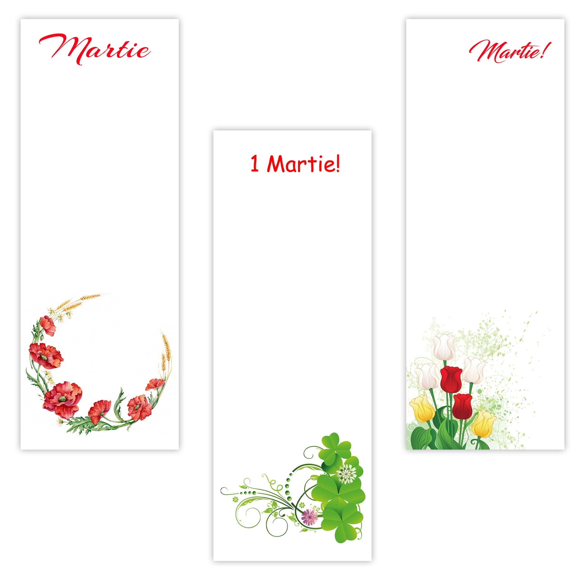 Set 200 Cartonase cu tematica Martisor, marx217, multicolor, 15x5.5cm ...