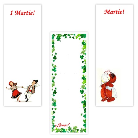 Set 200 Cartonase cu tematica Martisor, marx218, multicolor, 15x5.5cm ...