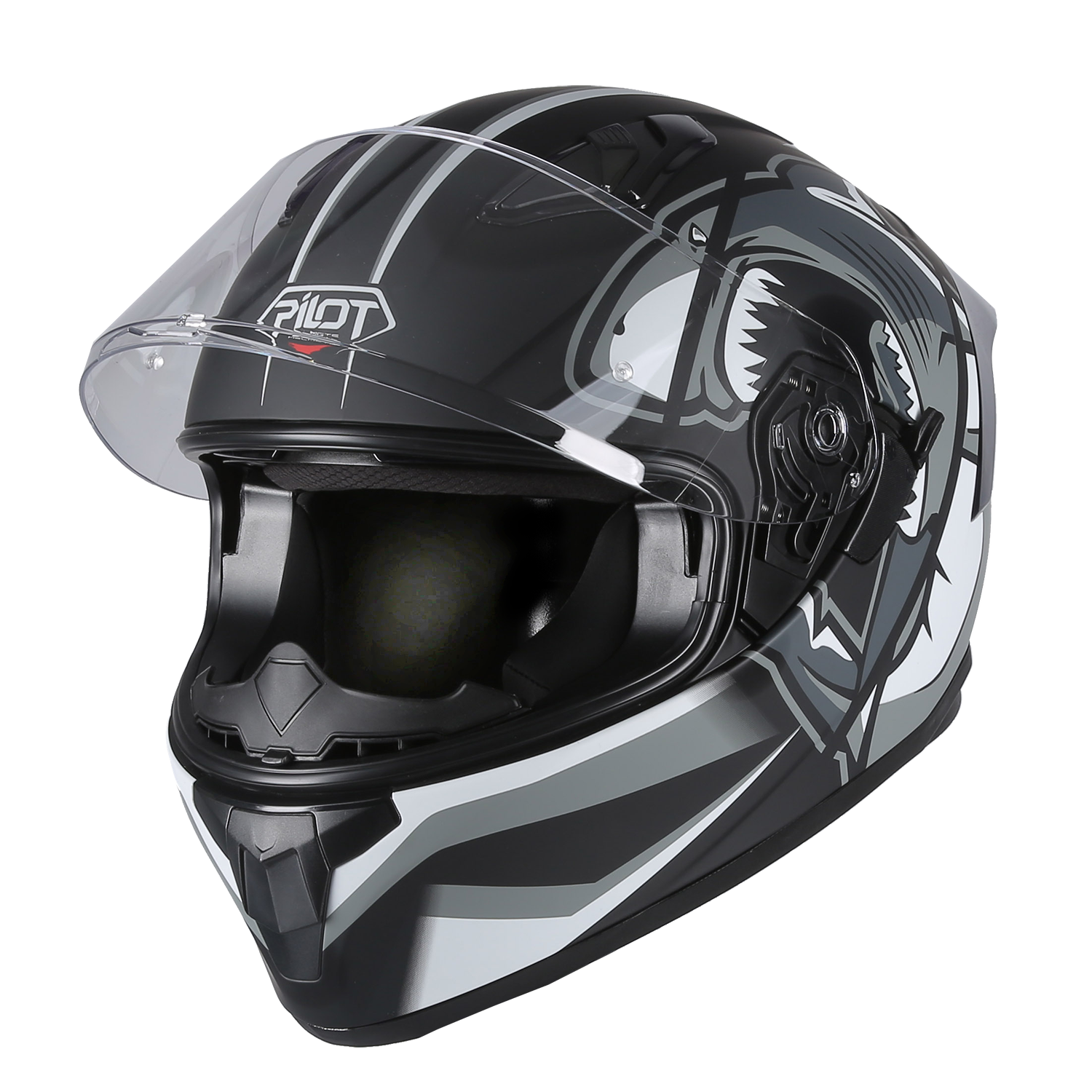Casca moto/ATV, Pilot Fighter SHARK cu ochelar soare - negru, gri, XS ...