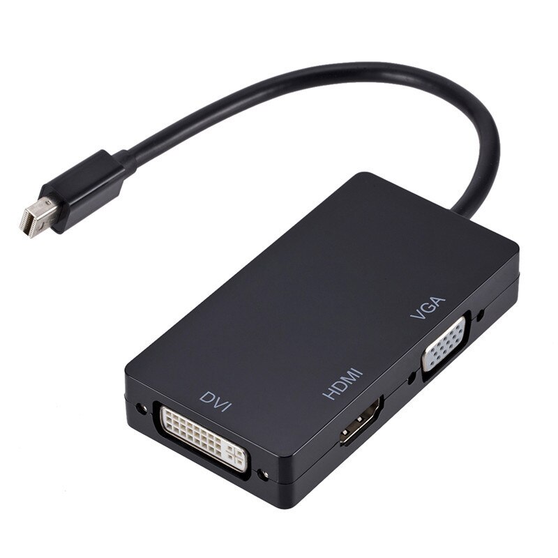 Adaptor Mini DP DisplayPort la VGA / DVI / HDMI, JENUOS®, 3 in 1, plug ...