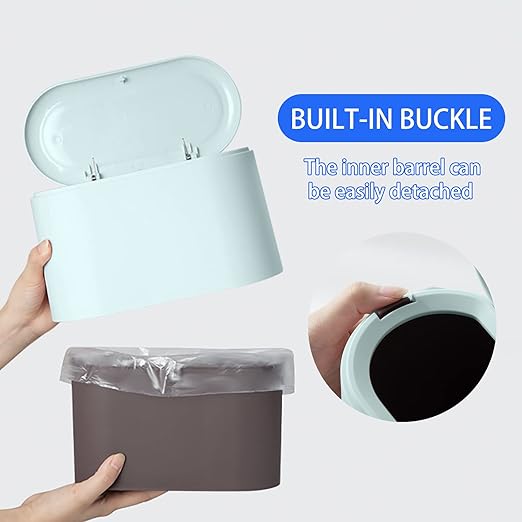 Mini cos de gunoi pentru, 22x11x13cm, Albastru - eMAG.ro