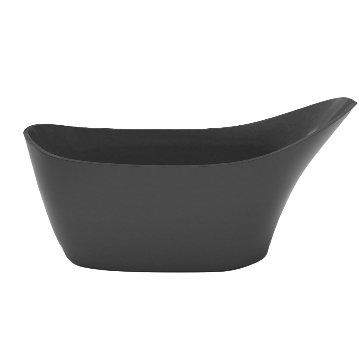 Cada de baie, freestanding, compozit mineral, ventil negru inclus ...