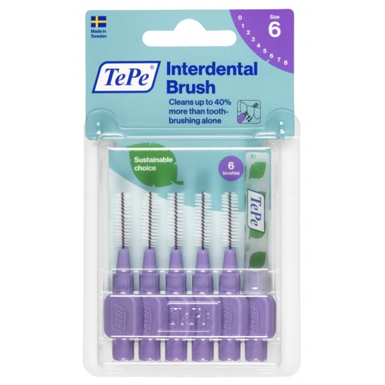 Set 6 periute interdentare, TePe, 1.1 mm, Violet - eMAG.ro