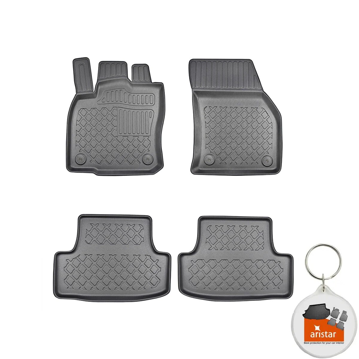 Set 4 covorase auto cauciuc tip tavita Aristar Guardliner pentru Volkswagen T-ROC, caroserie SUV ...