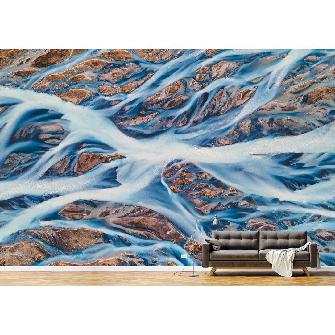 PVC tapéta, Kék Absztrakt festmény, 240x160 cm - eMAG.hu