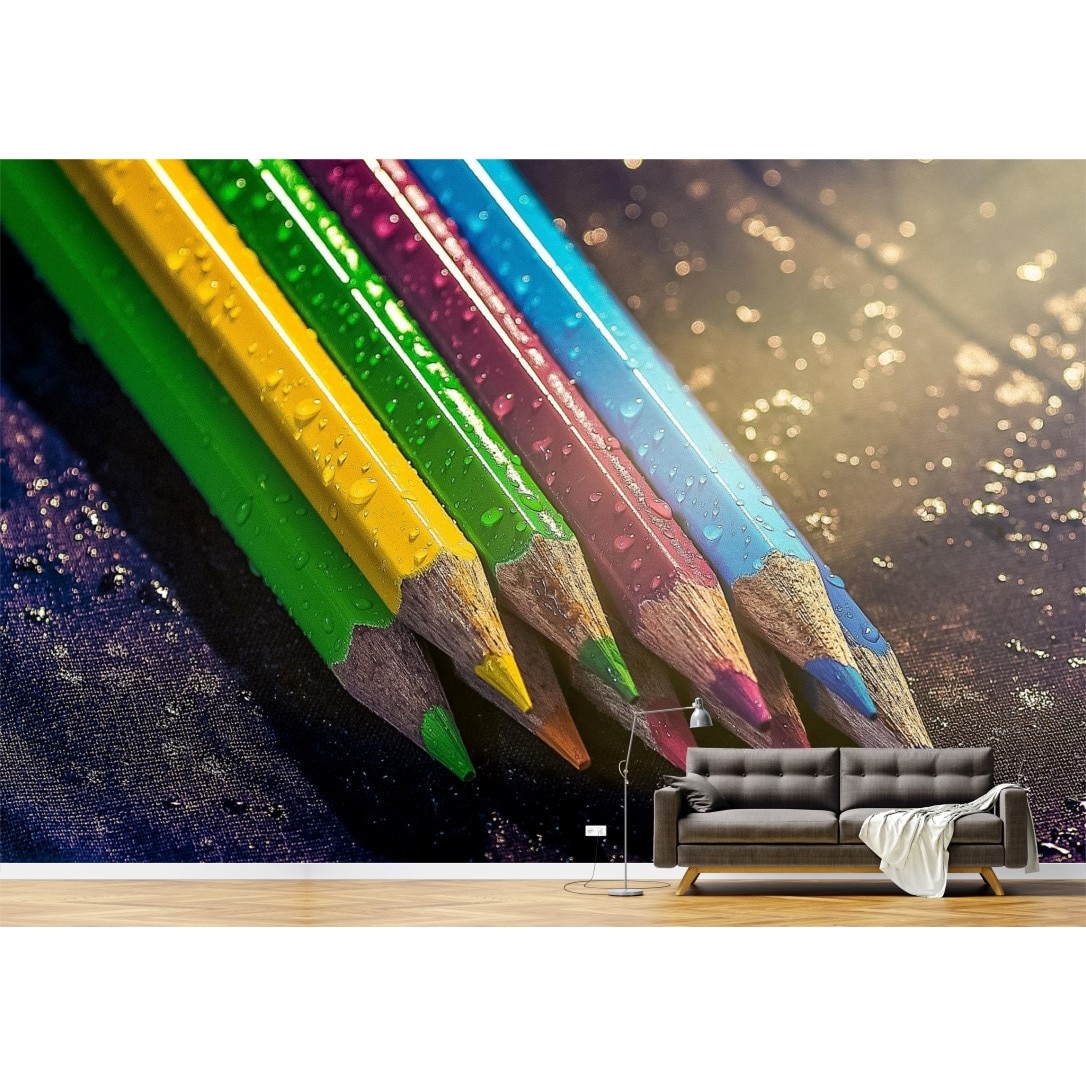 Öntapadó PVC tapéta, Színes ceruzák, 250x400 cm - eMAG.hu