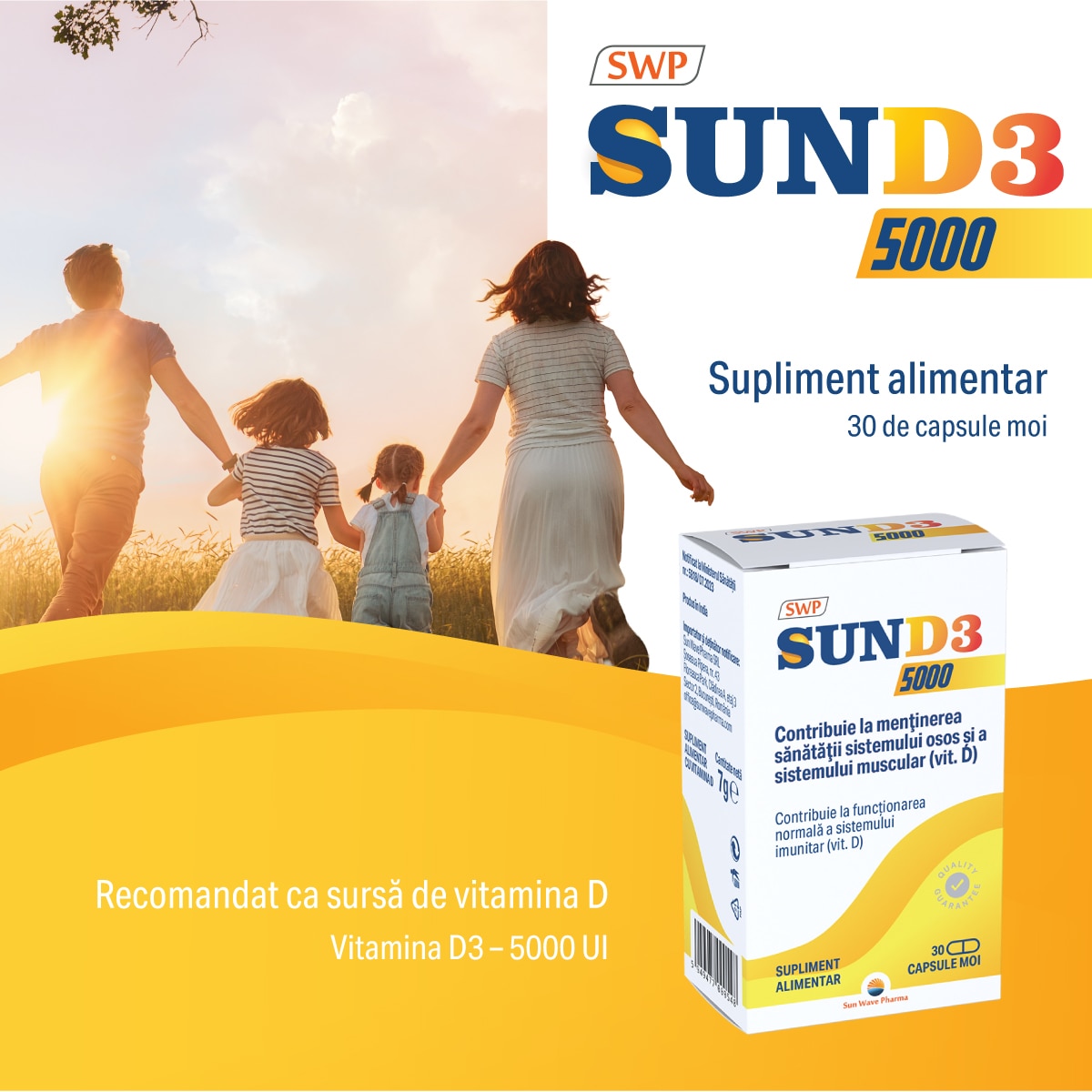 Sun D3 5000, Sun Wave Pharma, vitamina D3 5000 UI pentru frunctionarea ...