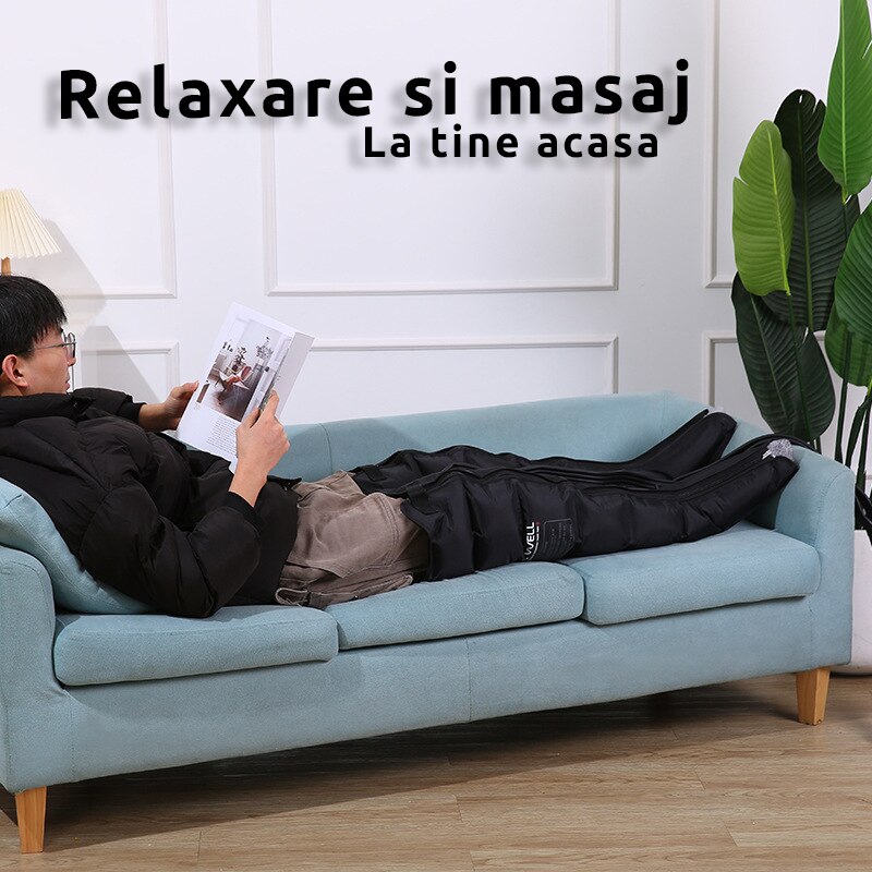 Aparat pentru masajul picioarelor, forma de cizme, pentru drenaj ...