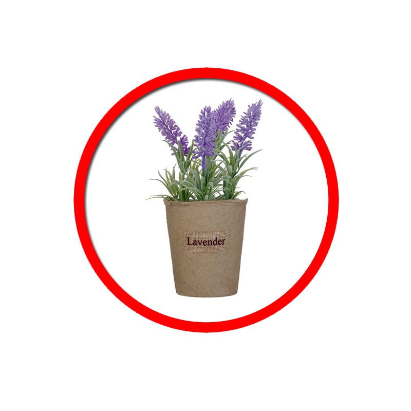 Floare decorativa artificiala, Ghiveci Lavanda, mov, 20 cm, ATU-085444 ...
