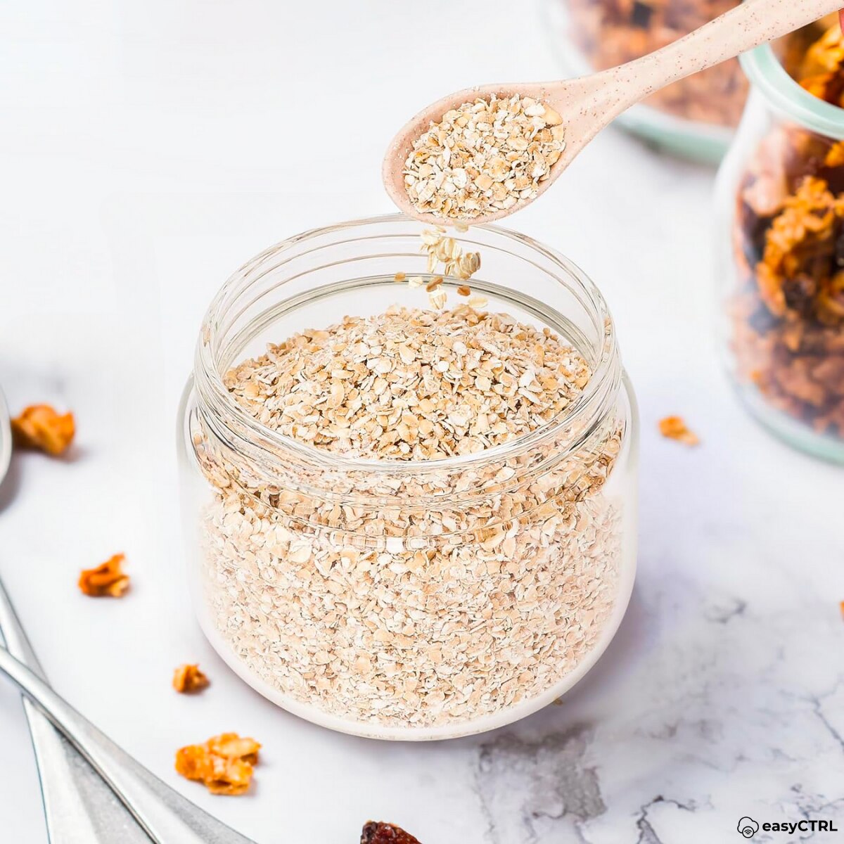 Set 4 borcane depozitare alimente, sticla, capac cu filet, 330 ml - eMAG.ro