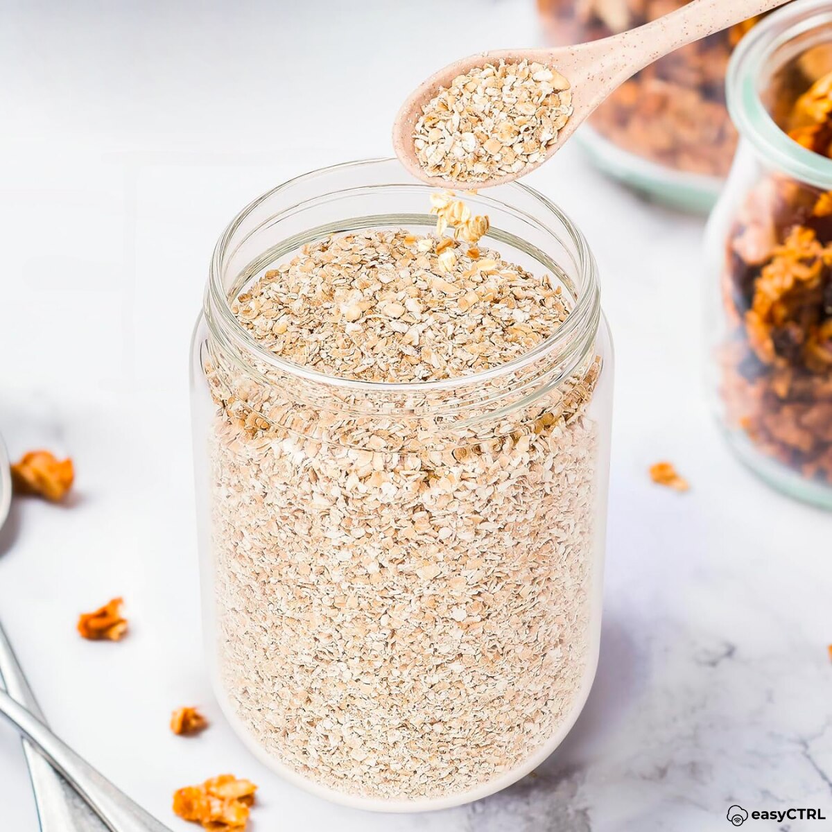 Set 4 borcane depozitare alimente, sticla, capac cu filet, 660 ml - eMAG.ro