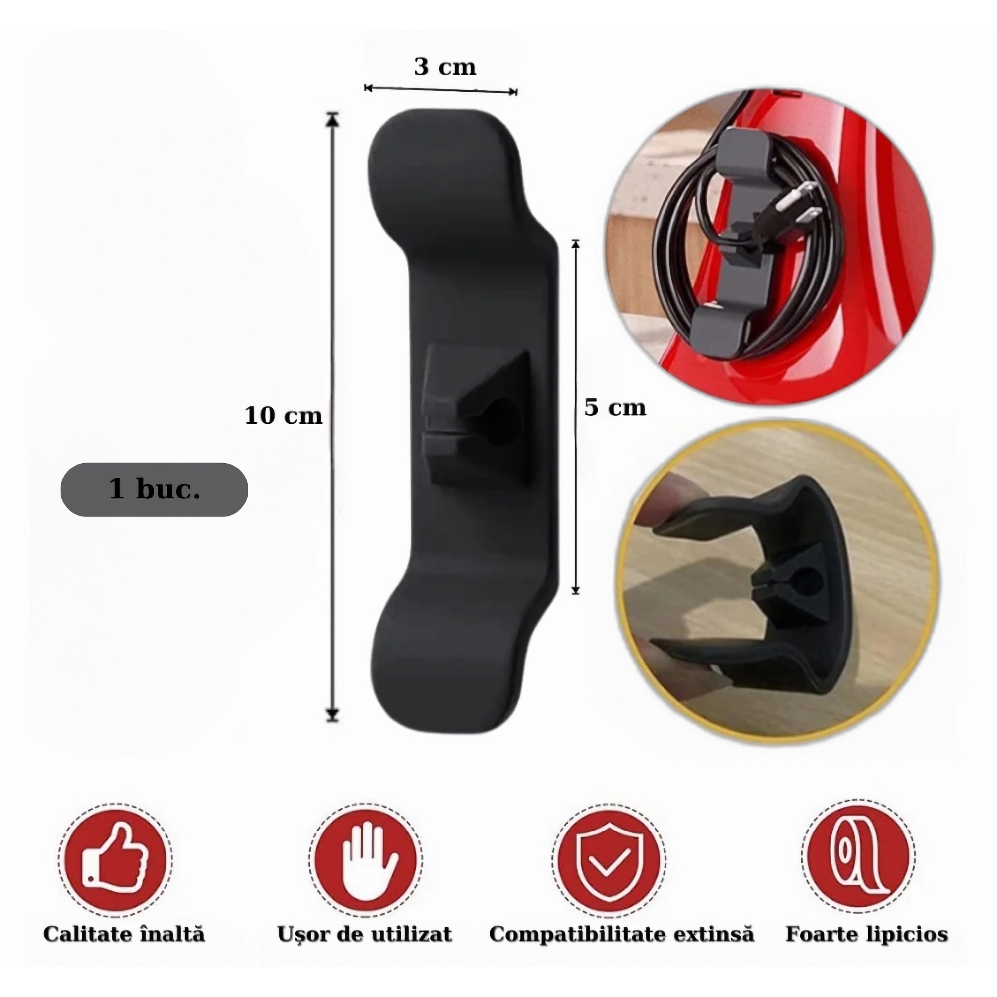 Kit organizare cabluri 149 piese, Coliere, Cleme adezive, Agrafe ...