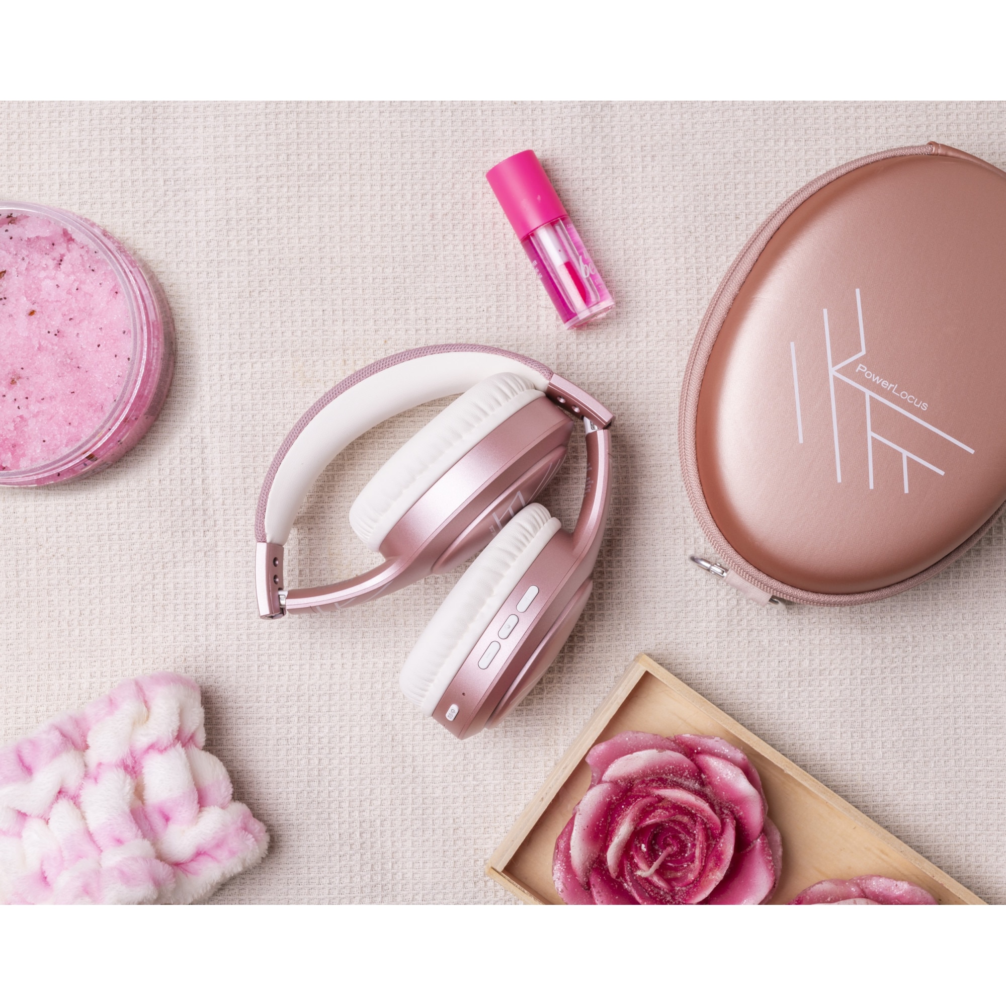 Casti Wireless Over-Ear PowerLocus P19, 3 Moduri de egalizare, Wireless ...