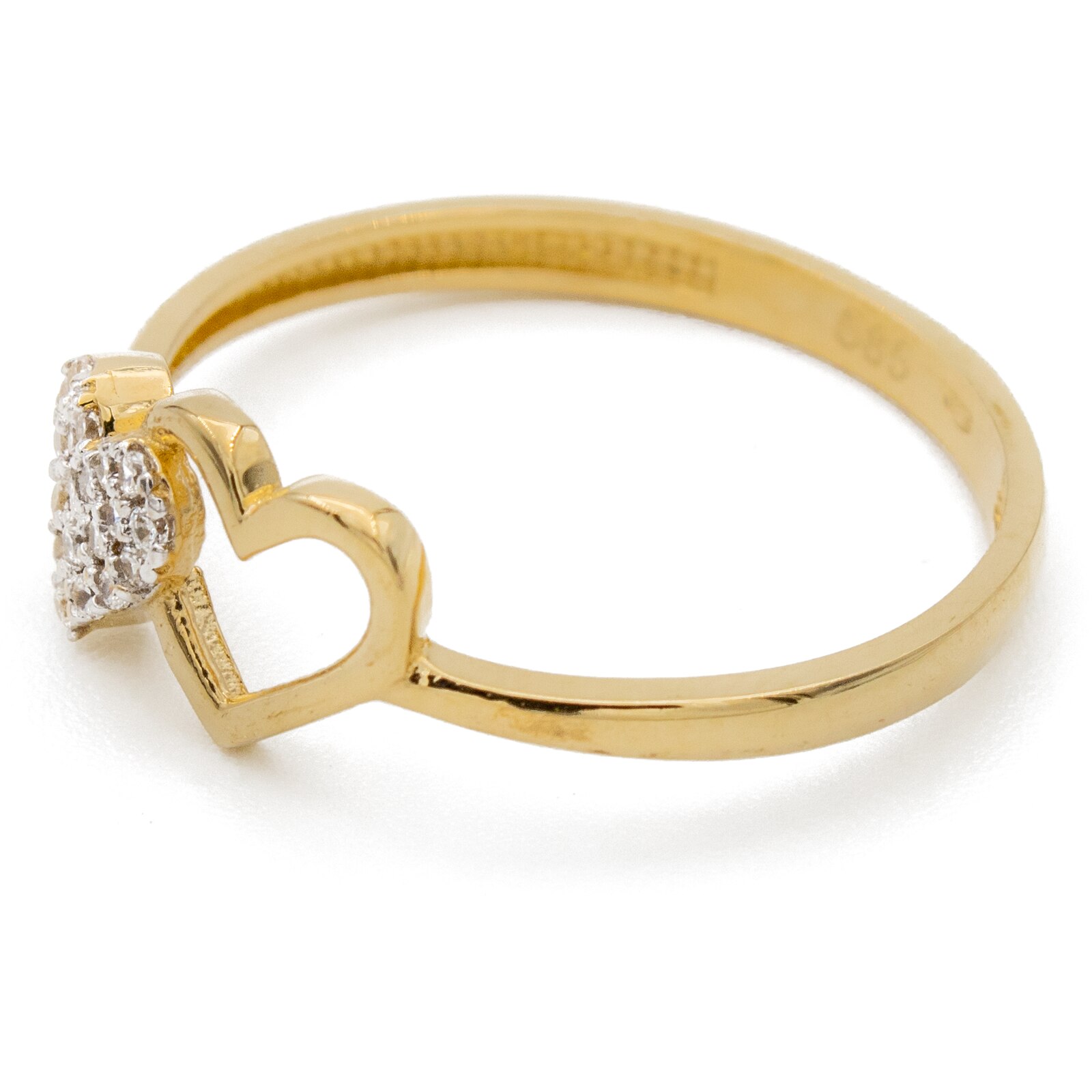 Inel Doua Inimi Aur 14k, Masura 15(55) - eMAG.ro