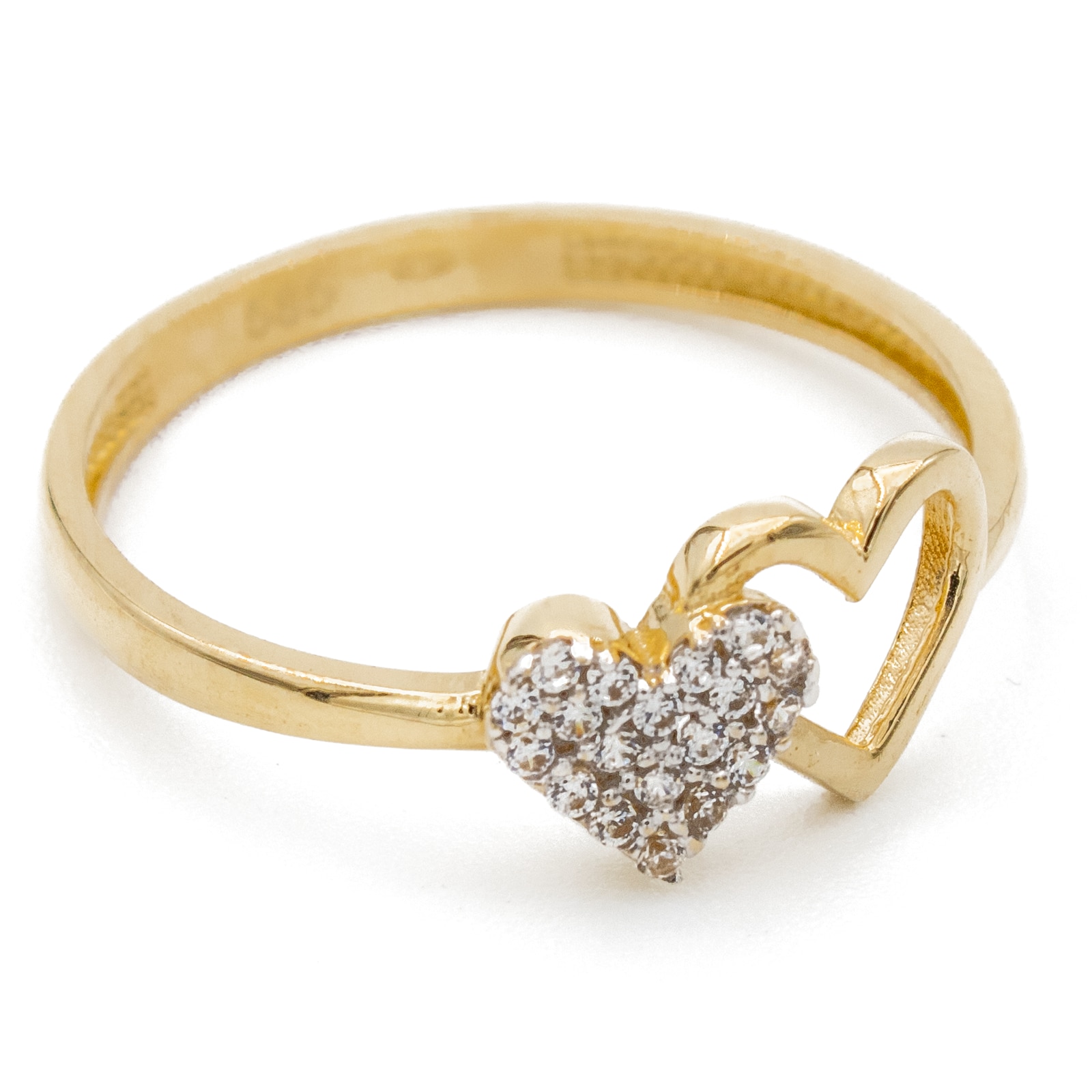 Inel Doua Inimi Aur 14k, Masura 15(55) - eMAG.ro