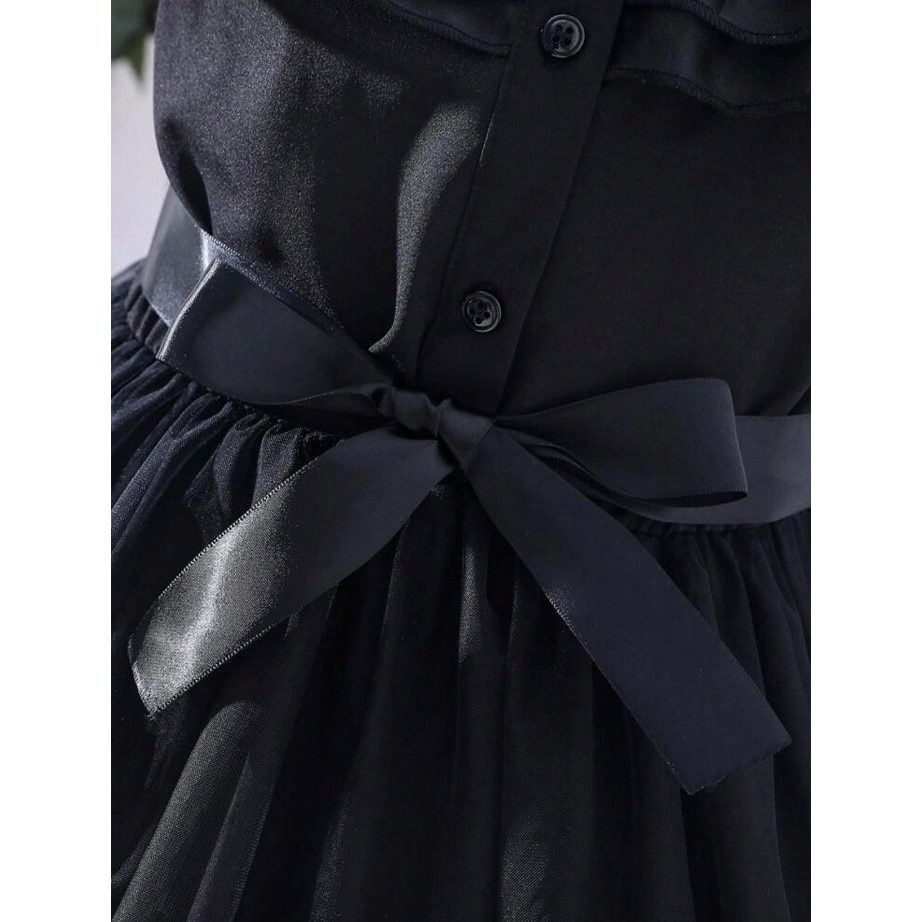Rochie Wednesday Addams, neagra, 11-12 ani, 146-152 cm - eMAG.ro