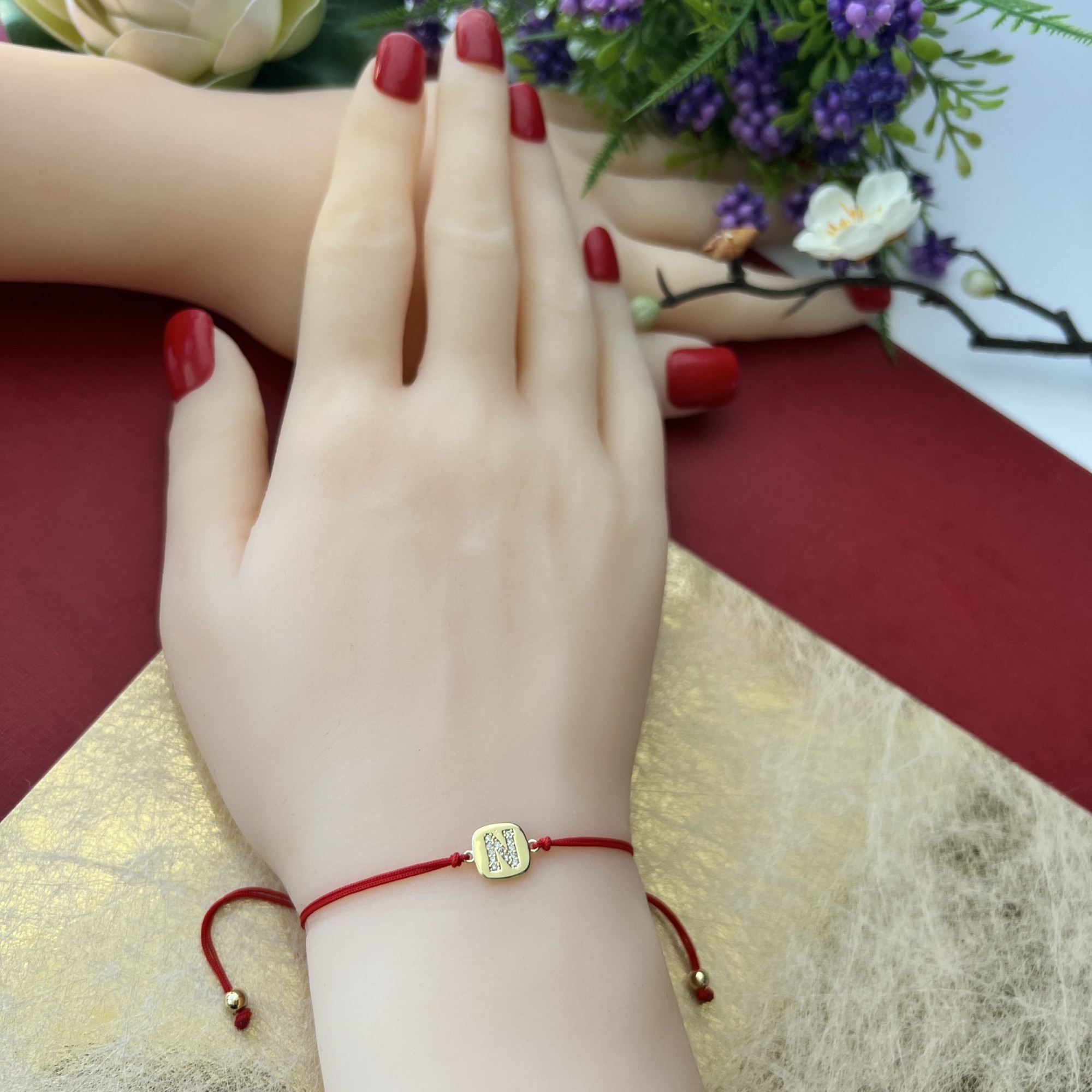 Bratara Initiala Gold Plated Litera N - eMAG.ro