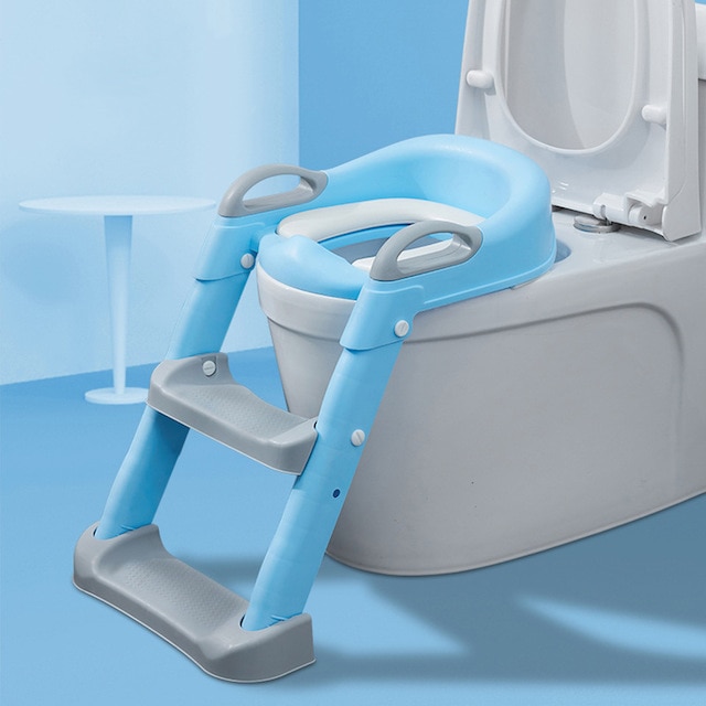 Reductor wc cu scarita pliabila, Albastru - eMAG.ro