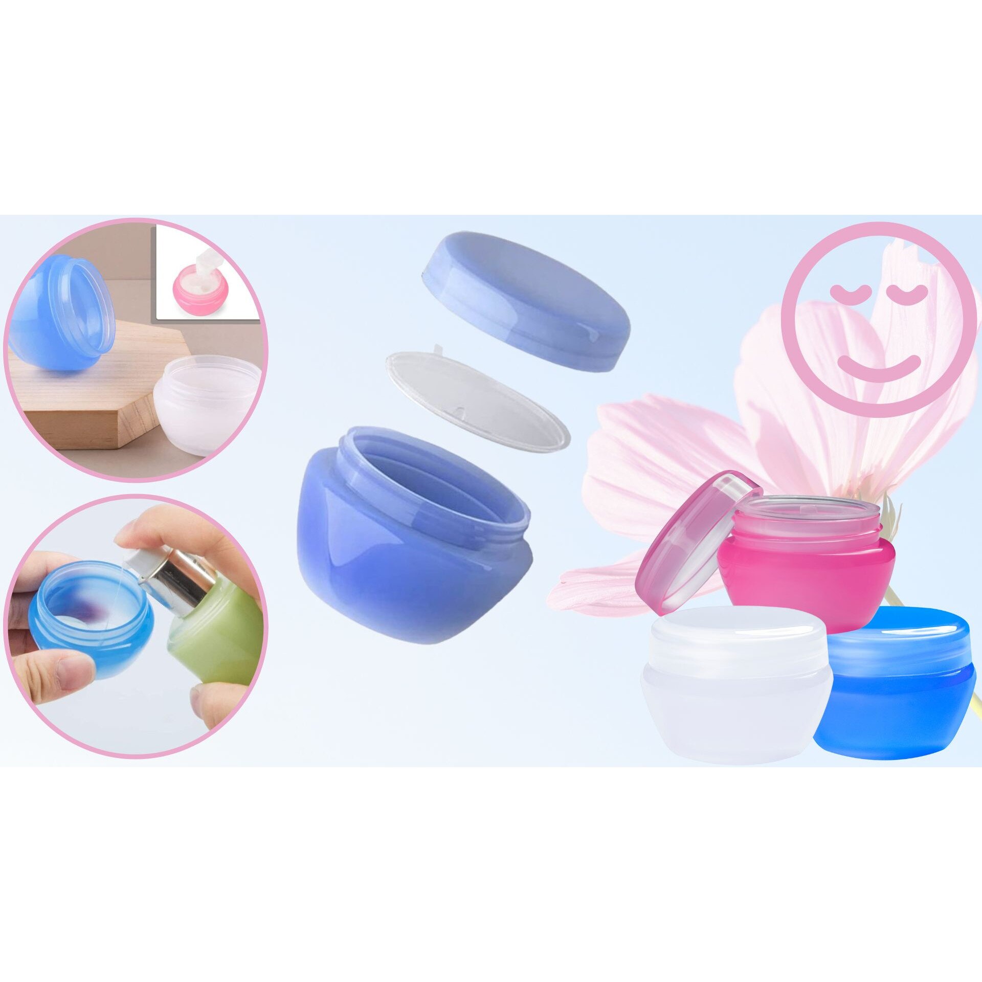 Set de recipiente, sticle pentru lichide, multicolore - eMAG.ro