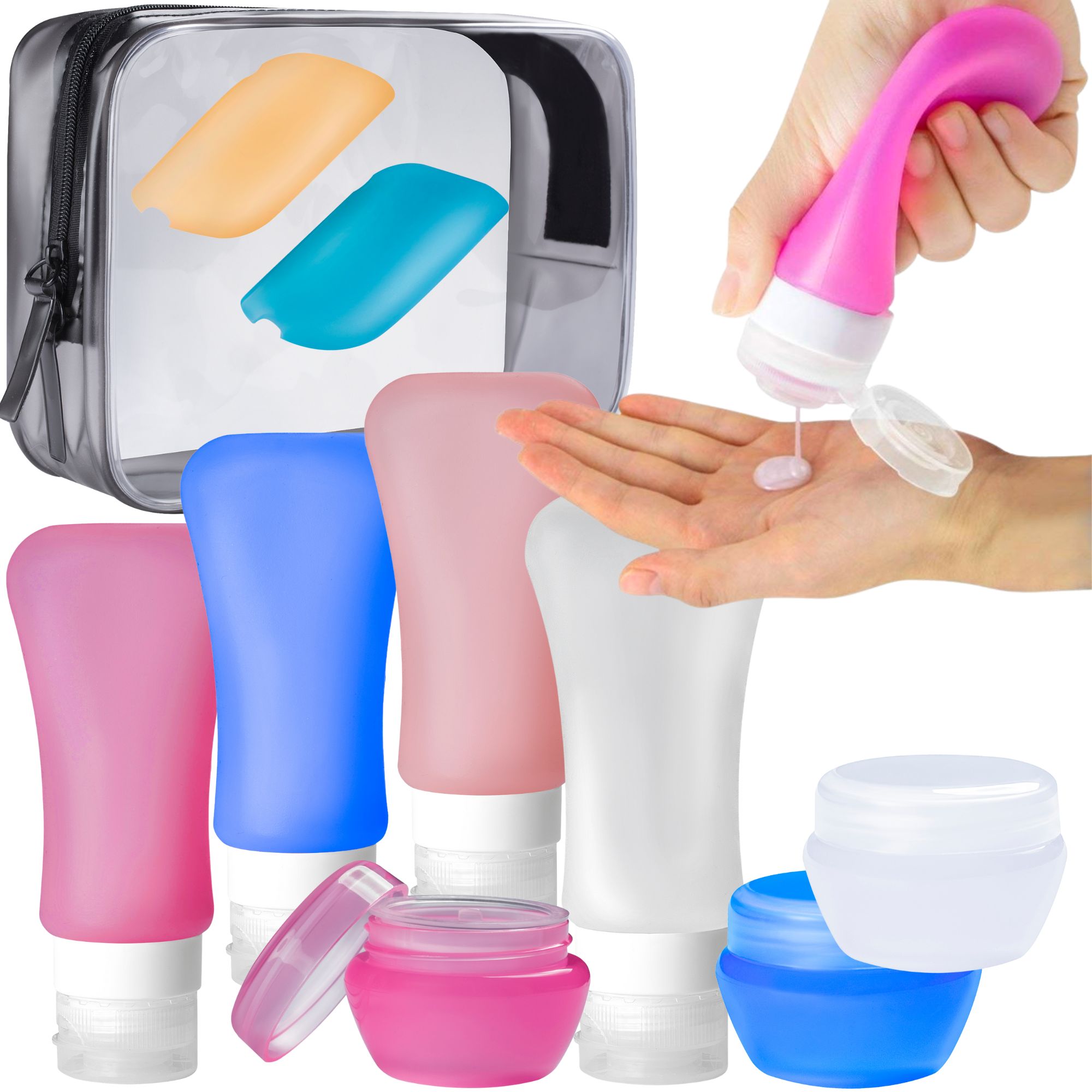 Set de recipiente, sticle pentru lichide, multicolore - eMAG.ro