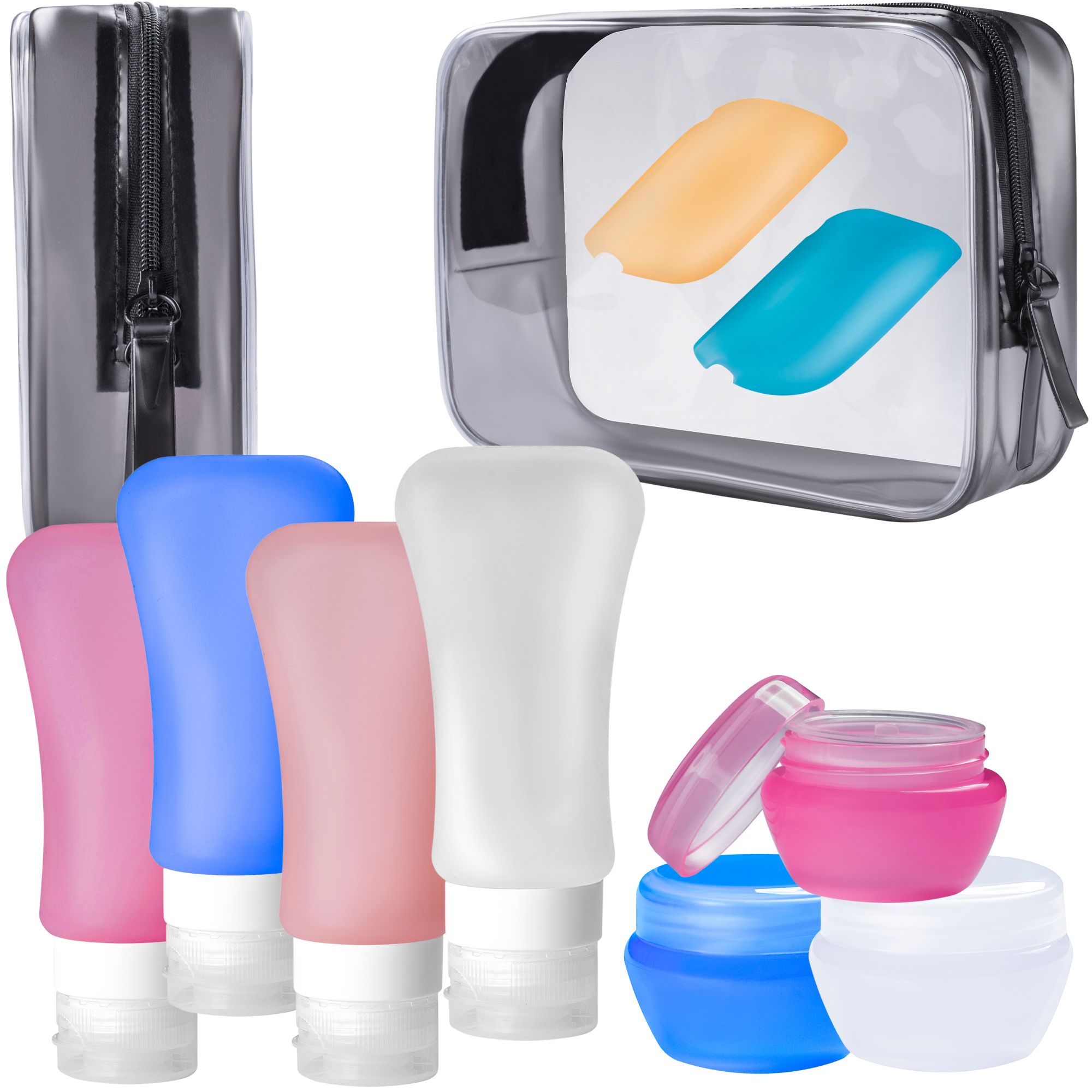 Set de recipiente, sticle pentru lichide, multicolore - eMAG.ro