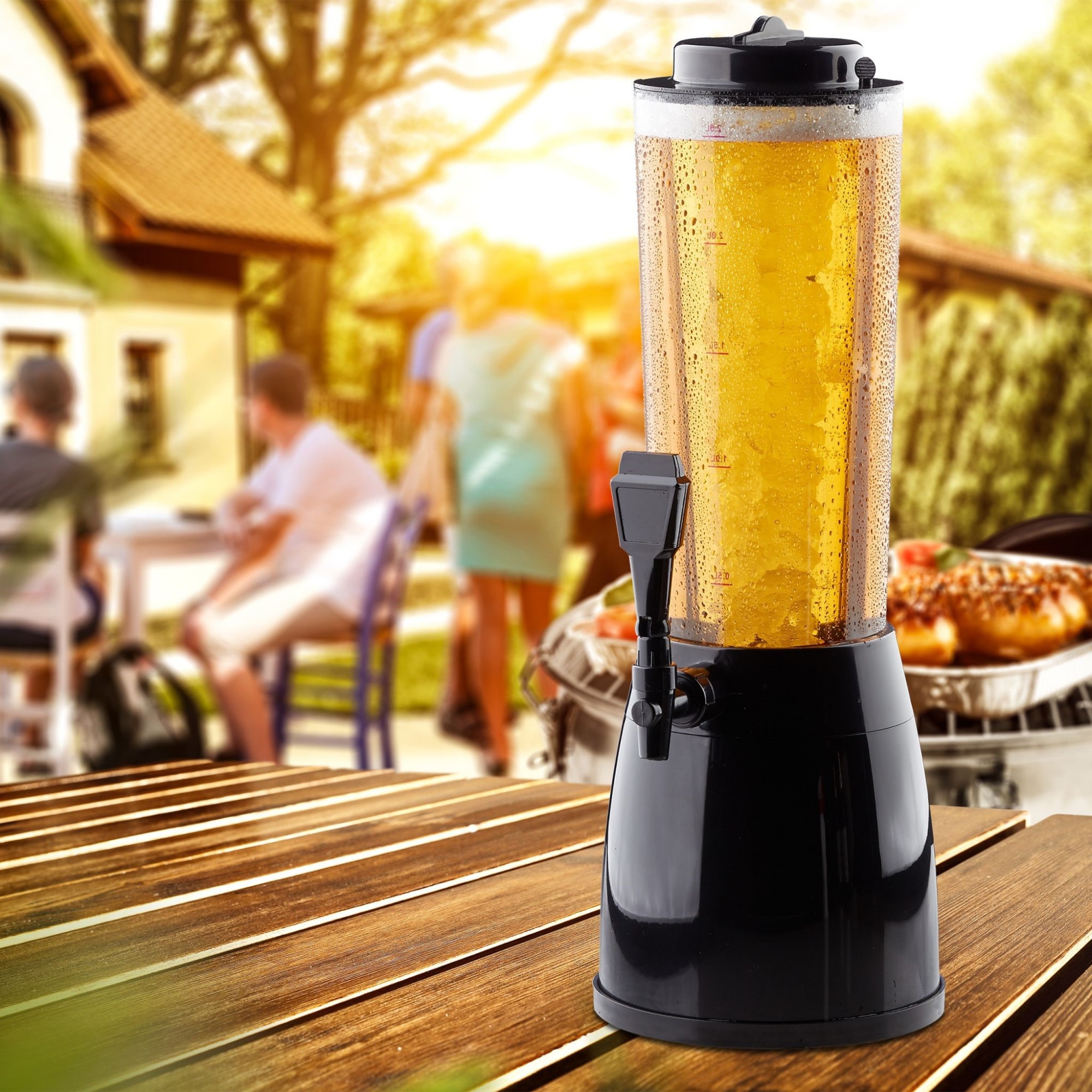 Dozator de bauturi cu robinet si functie racire, 2.5 L, transparent ...