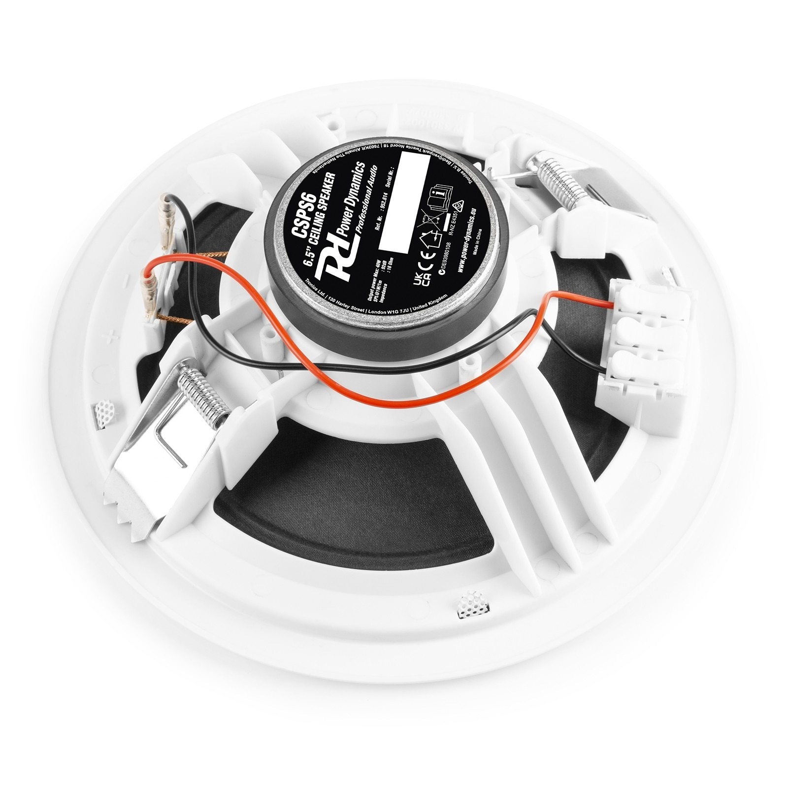 Difuzor incastrabil tavan, 16ohm, 40W, 6.5", alb, Power Dynamics CSPS6 ...