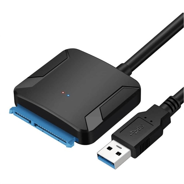 Cablu adaptor USB 3.0 la SATA pentru unitati SSD/HDD de 3,5/2,5 inchi ...