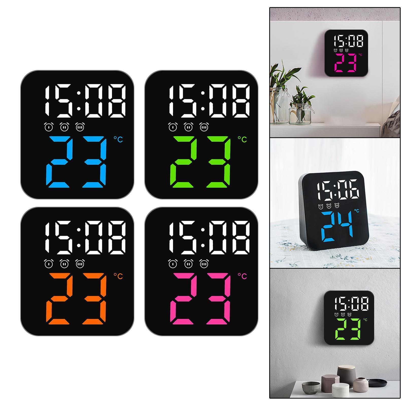 Ceas cu alarma digital LED, Sumker, 2 niveluri de luminozitate ...